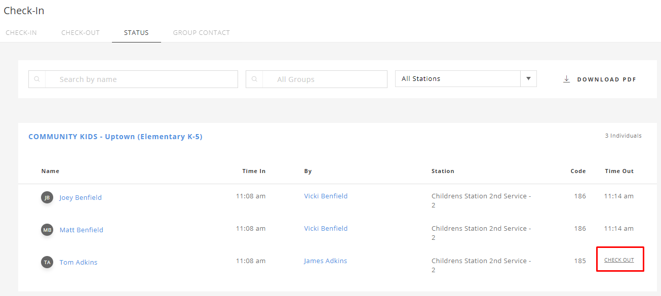 How to Use Check-Out – ChMS Help Center